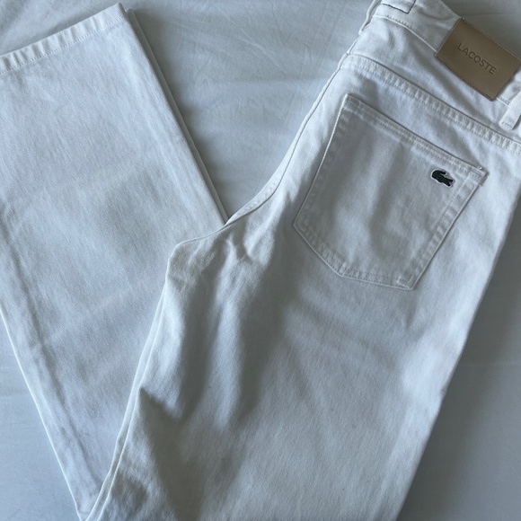 Lacoste | Jeans | Lacoste Mens 5 Pocket Straight Fit Jeans White 33 32 ...